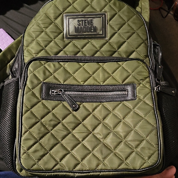 Steve Madden | Bags | Steve Madden Green Quilted Mens Backpack | Poshmark